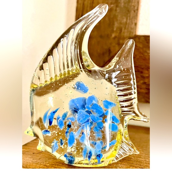Vintage | Art | Vintage Blown Glass Angel Fish Paperweight | Poshmark